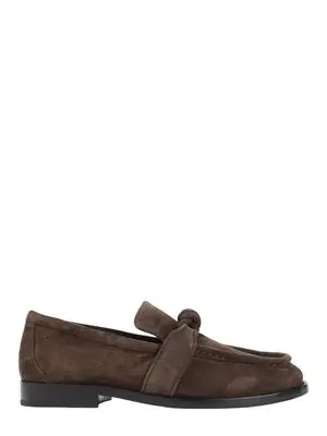 Bottega Veneta BOTTEGA VENETA Suede Calf Leather Loafers With Knot Detailing Brown