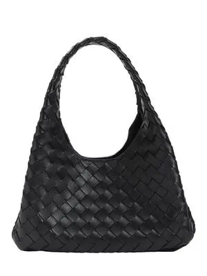 Bottega Veneta Small Campana Handbag In Lamb Leather - Black
