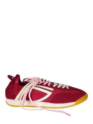 PURAAI Vintage Nylon Lace-up Sneakers - Rosso