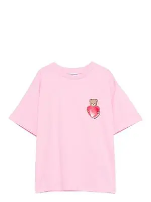 MOSCHINO MOSCHINO Teddy Detail Round Neck Short Sleeve Tee