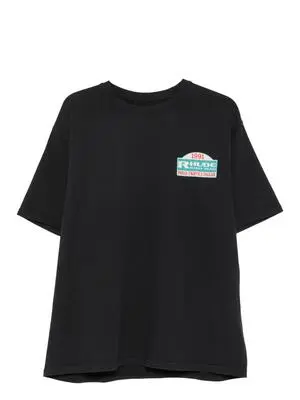 Rhude Rhude Crew Neck Printed T-Shirt In 100% Cotton, Made In The USA Nero