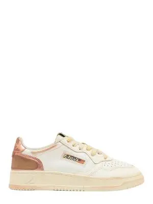 AUTRY AUTRY Suede Lace-Up Sneaker With Leather Heel Tab And Rubber Sole Marrone