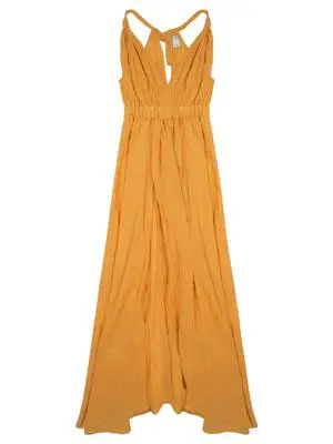 120% Lino Maxi Dress - Yellow