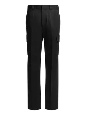 Givenchy Cotton Cargo Pants Mid Rise Straight Leg - Black