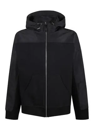 Givenchy Zip-up Hooded Jacket With Contrasting Panels - Black