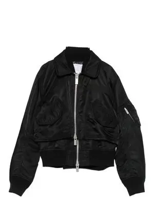 Sacai Layered Satin Finish Bomber Jacket - Multicolor