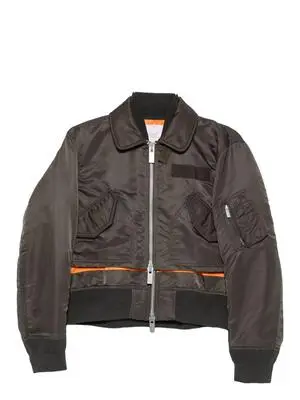 Sacai Paneled Zip-up Bomber Jacket - Multicolor
