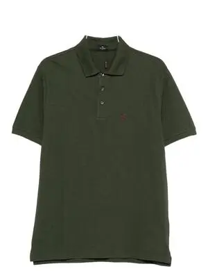 Etro Logo Cotton Polo Shirt - Multicolor