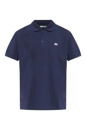 Etro Logo Cotton Polo Shirt - Multicolor