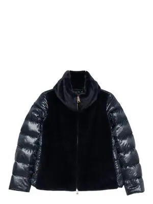 Herno Padded Jacket With Faux Fur - Multicolor