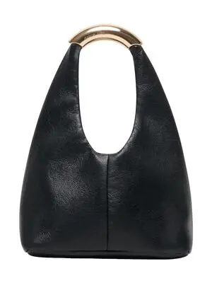 Dolce Vita Evelisse Faux Leather Hobo Bag With Metallic Hoop Handle - Black