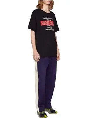 Gucci T-shirt With 'you Got Good Taste' Print - Black