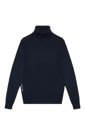 Gucci Embroidered Wool Turtleneck Sweater - Dark Blue