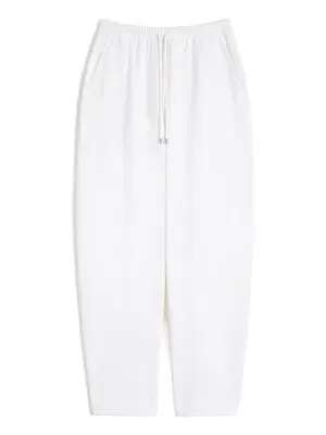 Max Mara Fleece Relaxed Fit Drawstring Trousers - Ivory