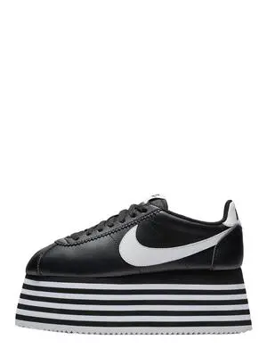 Nike Comme Des Garcons X Cortez Platform Sneakers - Black/white