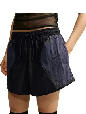 Nike Loose Mid-rise Track Shorts - Black/gridiron/anthracite