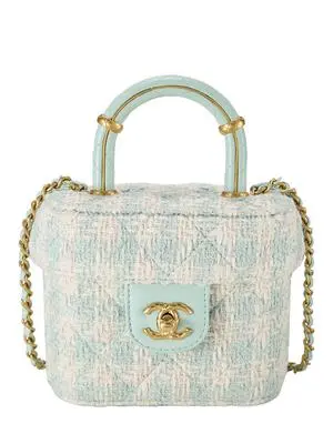 CHANEL Chanel Quilted Tweed Crush Vanity Case Mini
