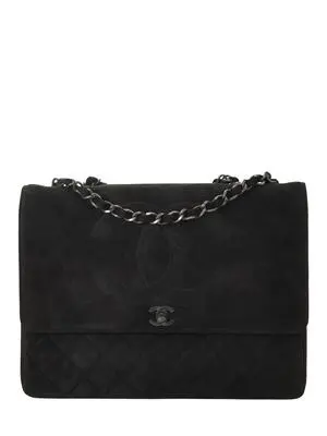 CHANEL Chanel Suede CC Flap Maxi Bag