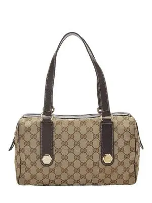 Gucci Original Gg Canvas Charmy Boston Handbag - Brown