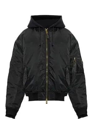 Vetements Long-sleeved Zip-up Hooded Jacket - Black