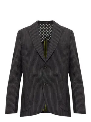 Paul Smith Long-sleeved Pinstripe Suit Jacket - Grey