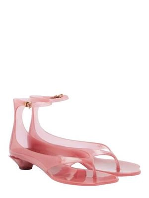 Chloé Jelly Thong Sandals With Buckled Ankle Strap - Pink
