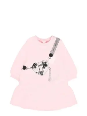 Marc Jacobs Cotton Sweatshirt Dress With Ruffle Hem - Pink
