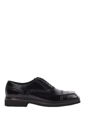 Dolce & Gabbana Leather Lace-up Oxford Shoes - Black
