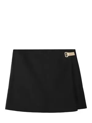 Balenciaga Wool And Silk Mini Skirt - Black