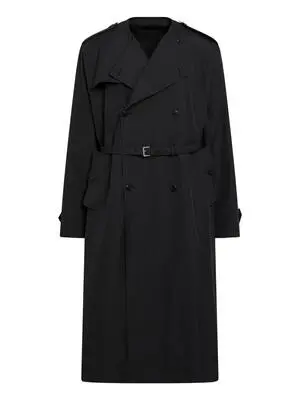 Prada Double-breasted Cotton-blend Trench Coat - Black