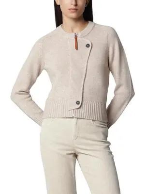 Isabel Marant Étoile Beige Wool Zip-up Cardigan - Cream