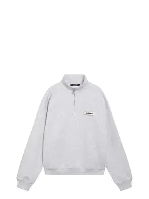 Jacquemus Zip-neck Logo Sweatshirt - Gray