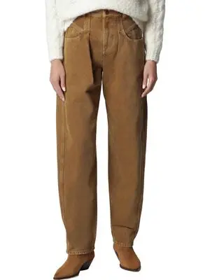 Isabel Marant Étoile Lisha Barrel Jeans In Cotton Denim - Silver