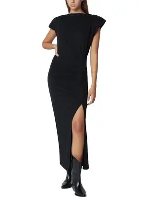 Isabel Marant Étoile Nadela Draped Jersey Dress - Black