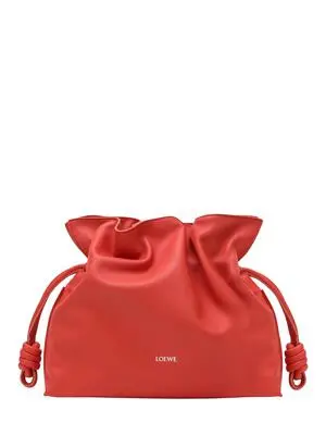 Loewe Flamenco Clutch Bag In Nappa Leather - Orange
