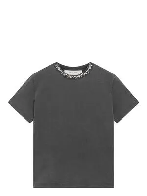 GOLDEN GOOSE Embellished Cotton T-shirt - Gray
