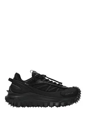 Moncler Trailgrip Gtx Sneakers In Leather And Nylon - Black