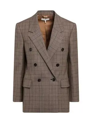 Chloé Prince Of Wales Double-breasted Jacket - Brown