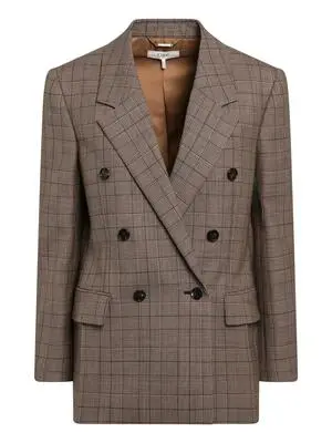Chloé Prince Of Wales Double-breasted Jacket - Brown