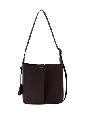 Loewe Bilbao Bucket Bag In Calfskin And Suede - Brown