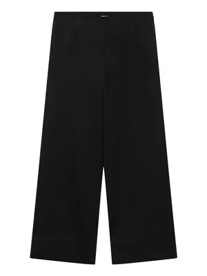 TOTEME Fluid Satin Viscose Trousers - Black
