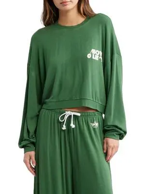 BOYS LIE Kara Crewneck Graphic Sweatshirt - Mint