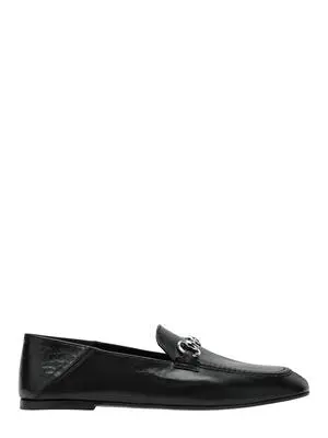 Gucci Jordaan Soft Horsebit Leather Loafers Black