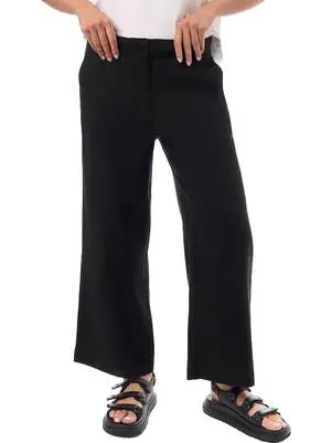Equipment Linen Blend Crop Trousers - Black