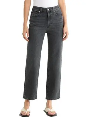 Paige Stevie Straight Leg Ankle Jeans In Dark Wash - Skyline Fog