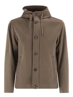 Herno Wool-effect Hooded Jacket - Multicolor