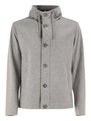 Herno Wool-effect Hooded Jacket - Multicolor