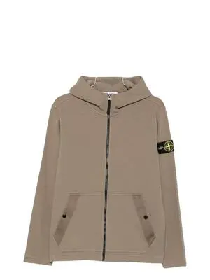 Stone Island Cotton Zip-up Hooded Sweatshirt - Multicolor