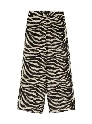 ERMANO SCERVINO Ermanno Scervino Zebra Print Cotton Trousers - Multicolor
