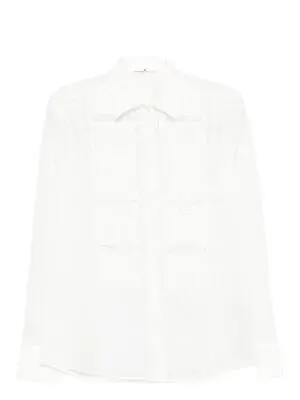 ERMANO SCERVINO Ermanno Scervino White Lace Trimmed Shirt - Multicolor
